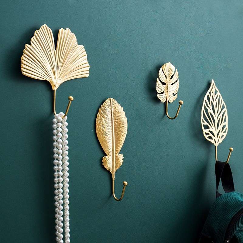 Promo Triple W Gantungan Baju Tempel Dinding Daun Emas Wall Hook Leaf ...