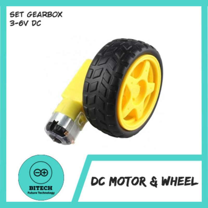 Jual Roda Motor Dc Gear Box Set Smart Car 1:48 Diy (arduino) Di Seller ...