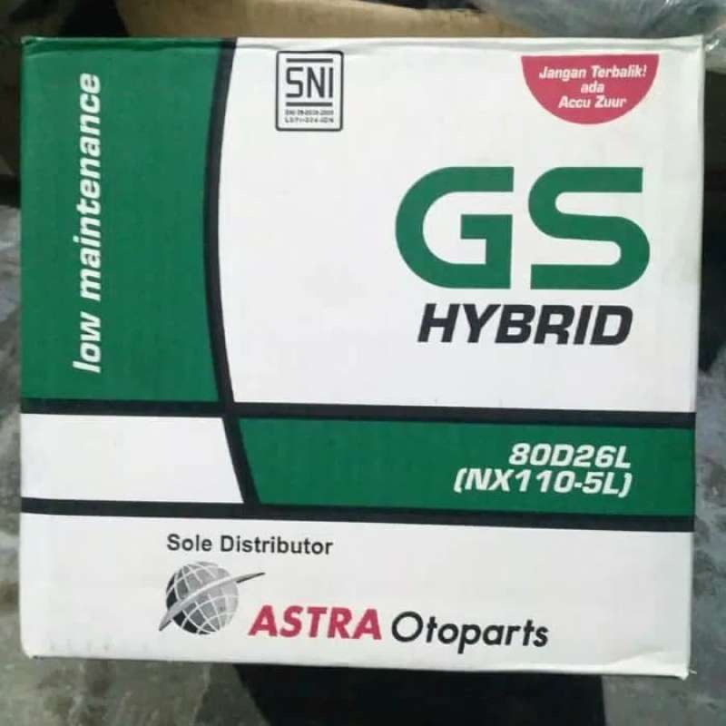 Jual SPECIAL AKI GS ASTRA 80D26L/NX110-5L HYBRID 12V-70AH di Seller ...