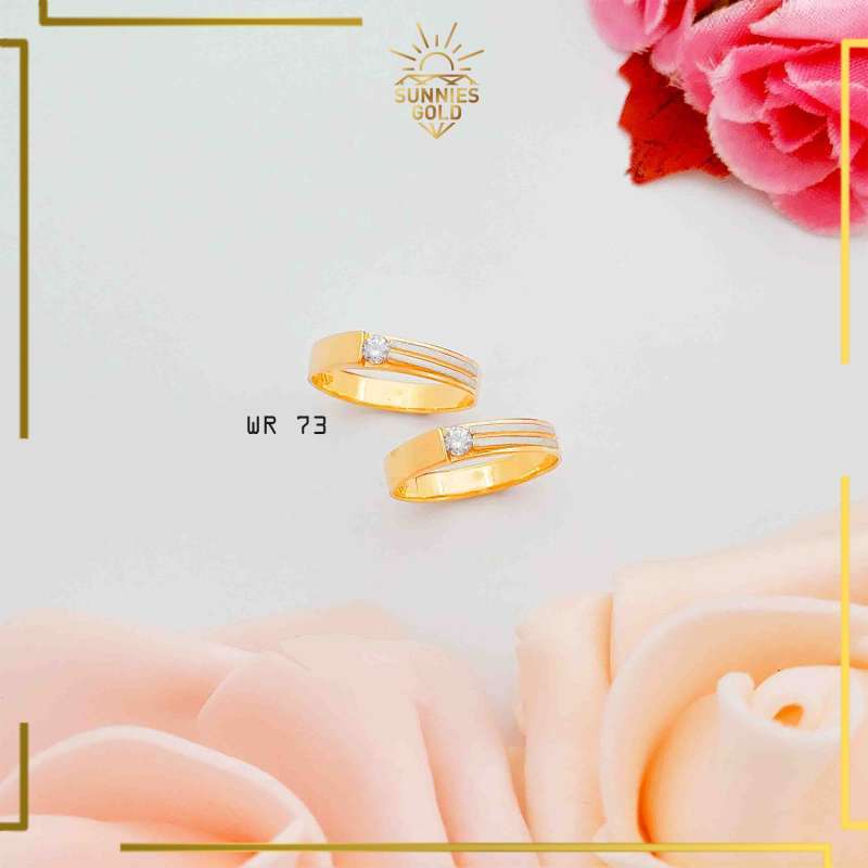 Jual CINCIN KAWIN EMAS ASLI KADAR 375 KADAR 8K CINCIN COUPLE WEDDING RING WR 73 di Seller ...