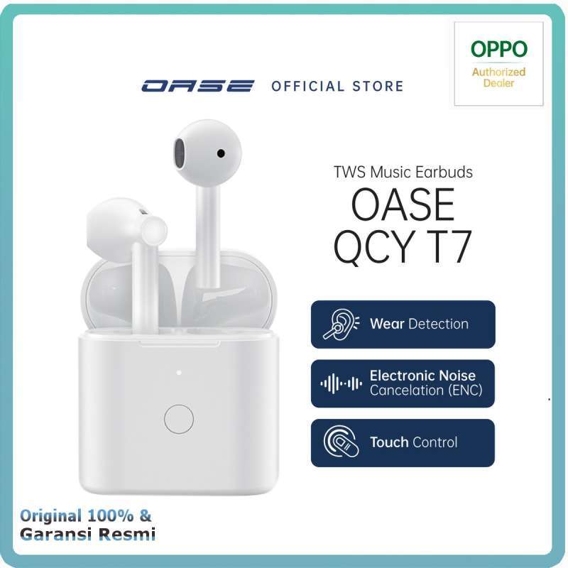 Jual Oase Ear Buds Tws Qcy T7 Enc - Wear Detection - Canggih - Awet - Smooth Di Seller Hansell ...