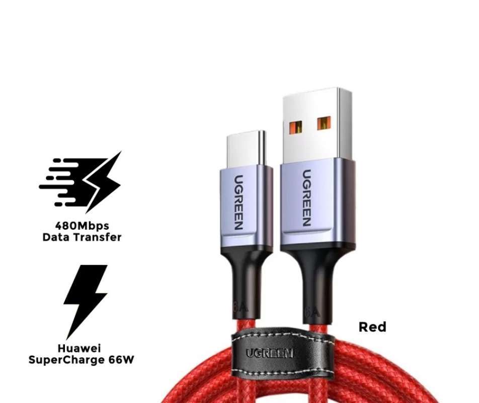 Promo Cable USB Type C UGREEN 6A 66W SuperCharge QC 3.0 Fast Charging ...