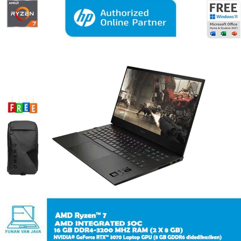 Jual CNC-LAPTOP HP GAMING OMEN-16 C0092AX AMD RYZEN 7- 5800H/16GB/512GB ...