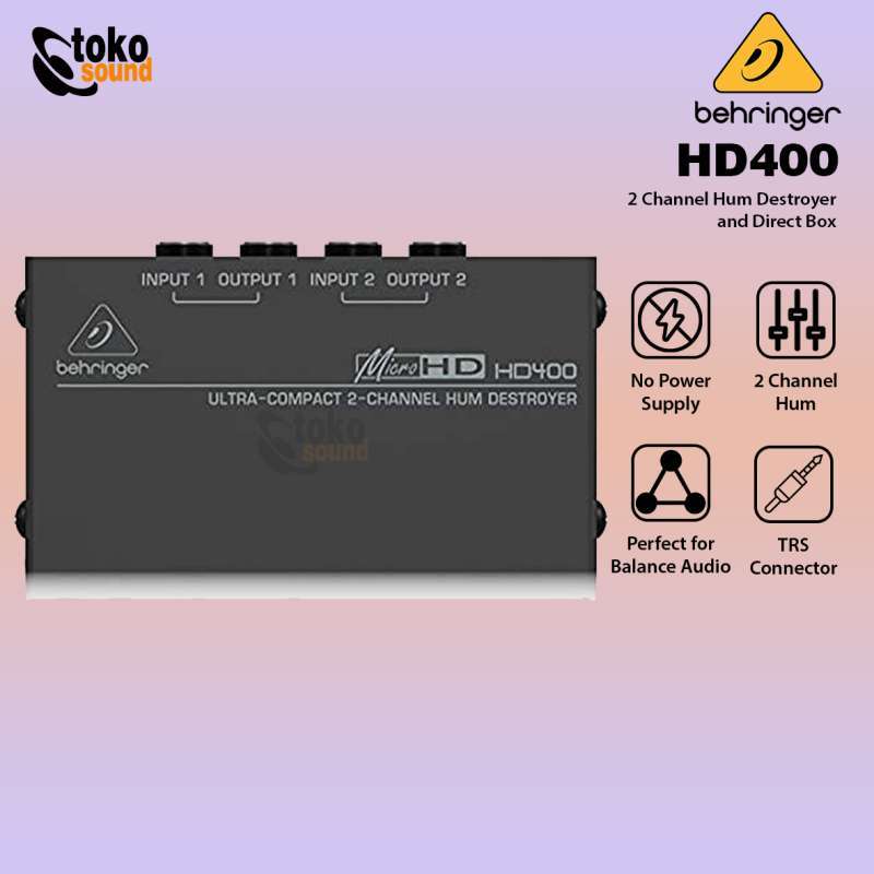 Jual Behringer MicroHD HD400 HD 400 2 Channel Hum Destroyer di Seller ...