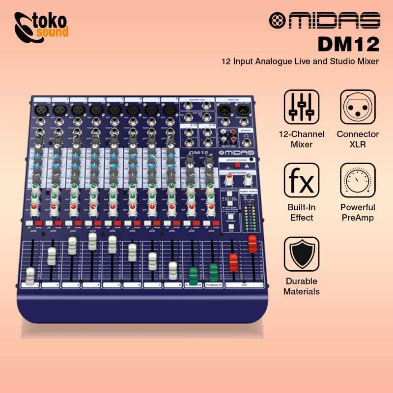 Jual Midas Dm12 - 12 Channel Mixer Analog Di Seller Tokosound Proaudio ...