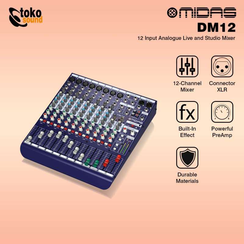 Jual Midas Dm12 - 12 Channel Mixer Analog Di Seller Tokosound Proaudio ...