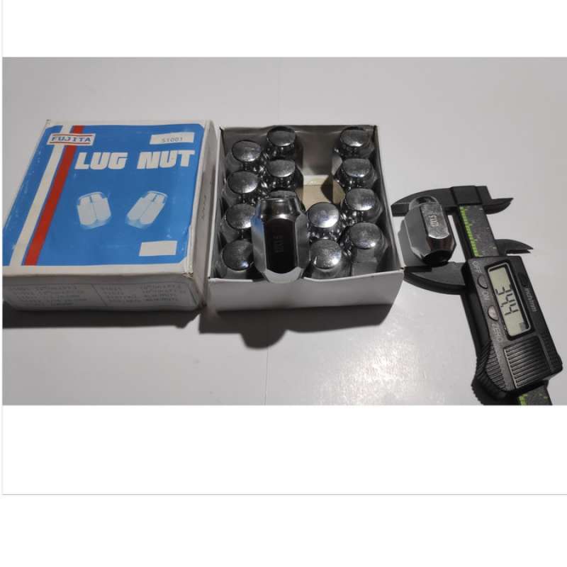 Promo 20 Pcs Mur Roda Mobil Racing Fujita M12 Drat 1.5 Kunci 21 Pendek ...