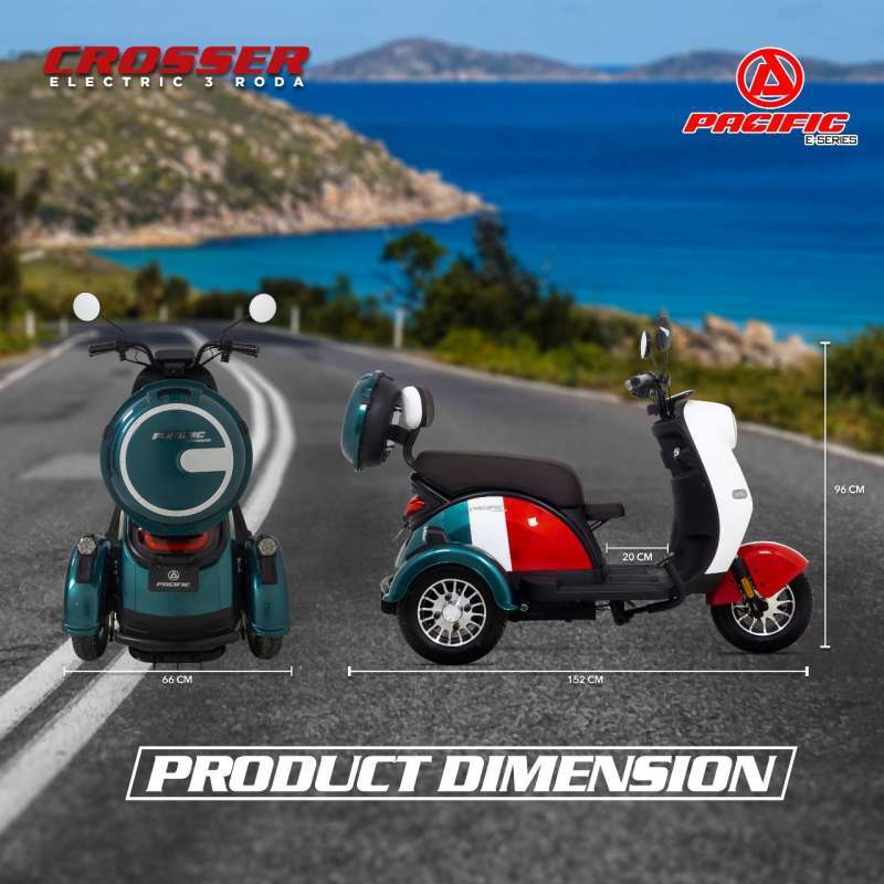 Jual Sepeda Motor Listrik Pacific Crosser Roda Tiga Electric E Bike Di ...