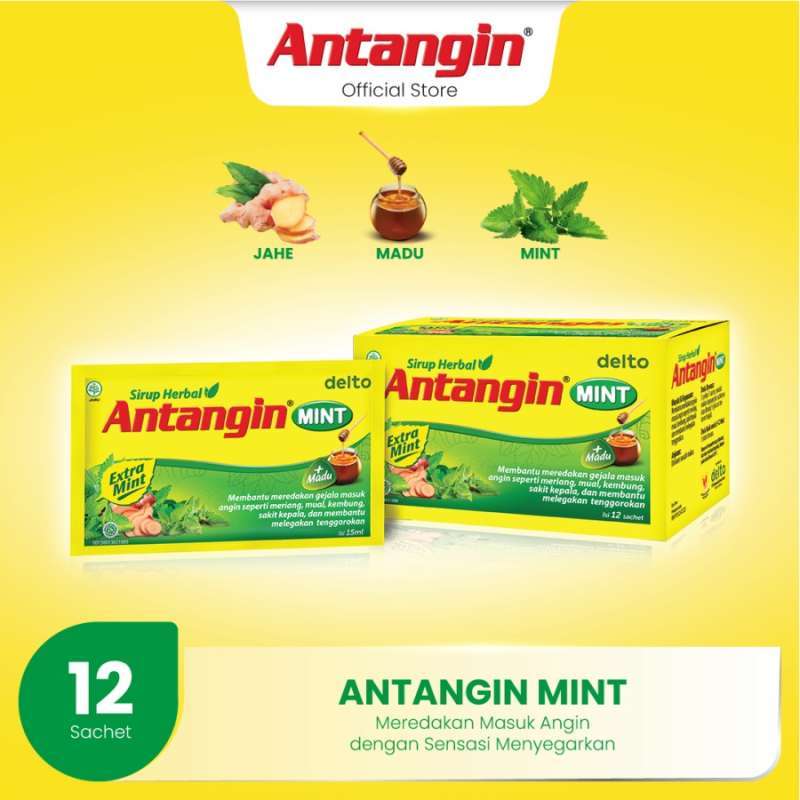 Promo Antangin Mint Cair Sirup Herbal [1 Box Isi 12 Sachet] Diskon 22% ...