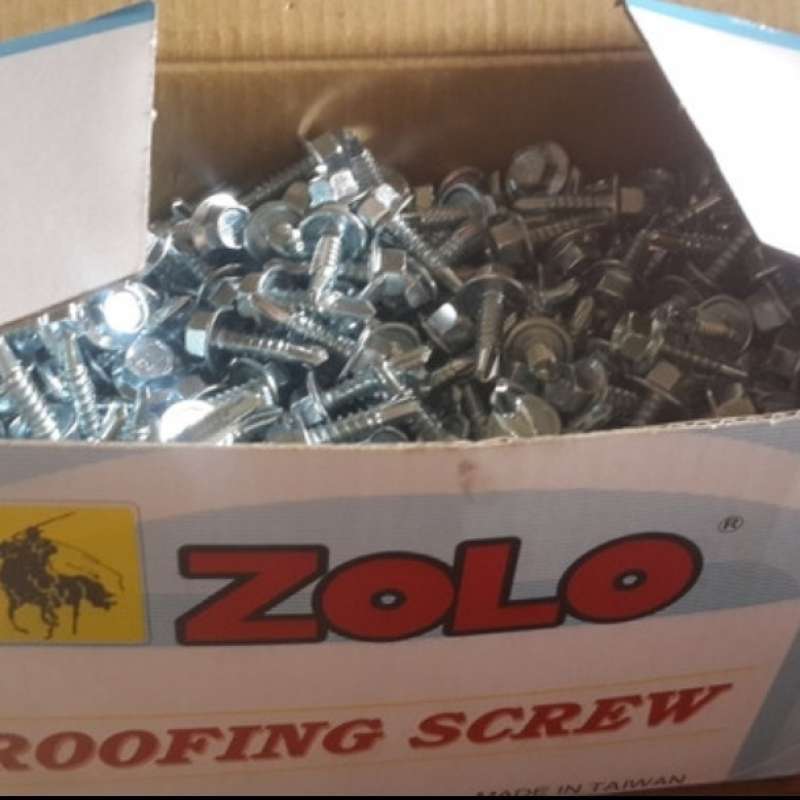 Promo Baut Baja Ringan Putih 10x19 Zolo 1 Dus/ Sekrup Screw Roofing 2cm ...