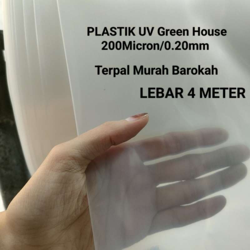 Promo PLASTIK UV LEBAR 4 METER X PANJANG 16 METER 200 MICRON Diskon 50% ...