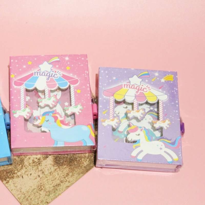 Jual Buku Gembok Kartun - Pink Ungu Biru - Diary Tulis Kartun Lucu ...
