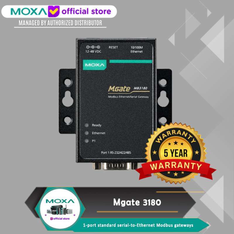 Promo MOXA Mgate MB3180 Modbus TCP Gateway Diskon 23% di Seller Berkah ...