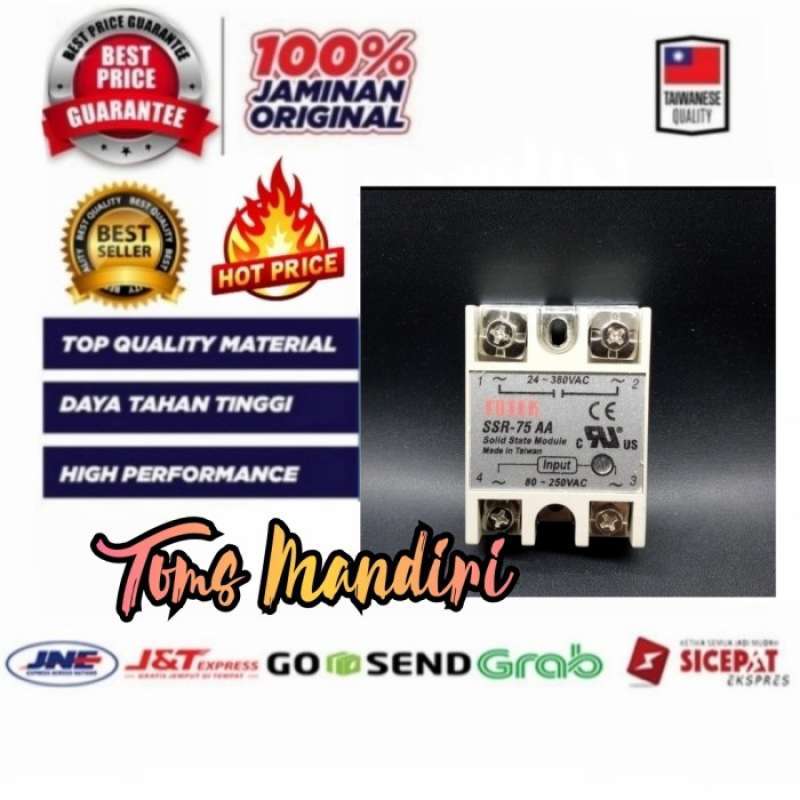 Promo SOLID STATE RELAY FOTEK SSR-75 AA / SSR 75 AA 75 AMPER Diskon 33% ...