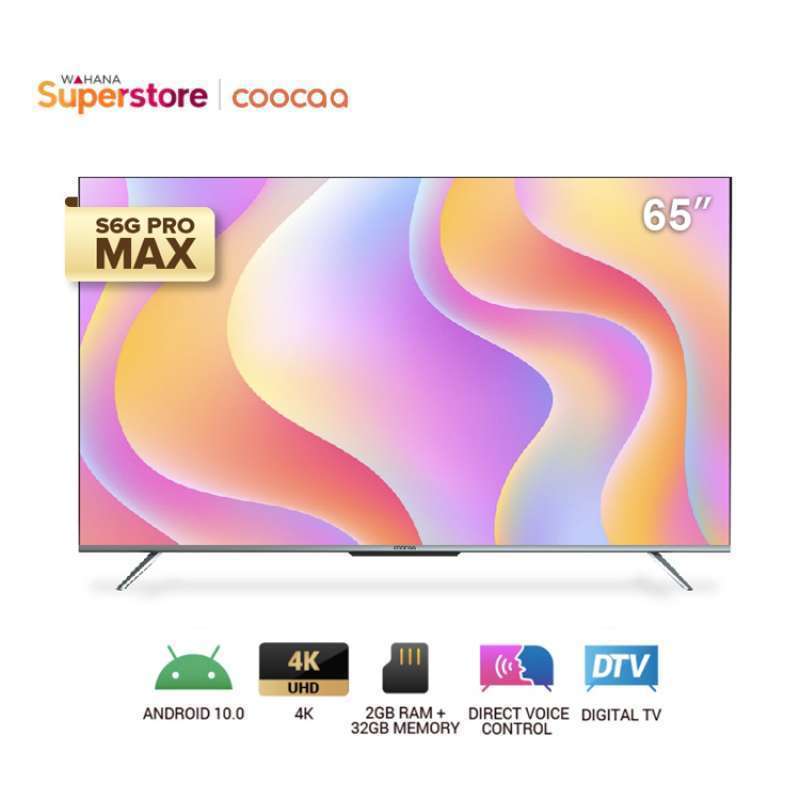 Promo Coocaa UHD Smart LED TV Far Field Voice Control 65 inch 65S6G PRO ...