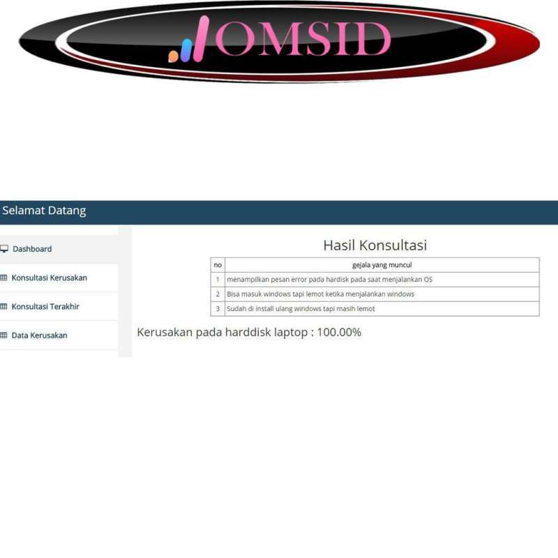 Jual Source Code Sistem Pakar Untuk Mendiagnosa Kerusakan Laptop Dengan ...