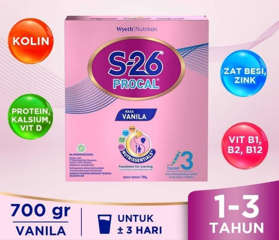 Promo S-26 Procal 3 Susu Pertumbuhan 700gr Kotak Diskon 5% Di Seller ...