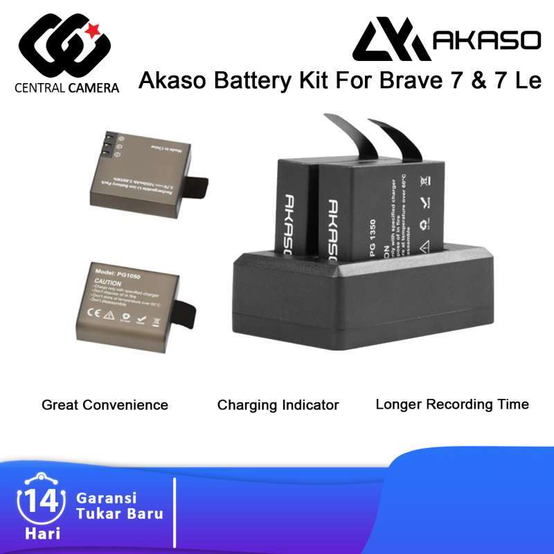 Jual Akaso Battery Kit For Brave 7 & 7 Le - Brave 7 Le Di Seller ...