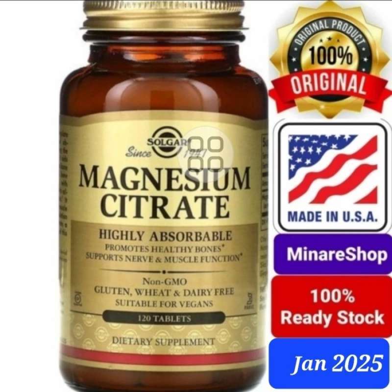 Jual Solgar Usa Magnesium Citrate, 120 Tablets Di Seller Nur Nur Toko ...
