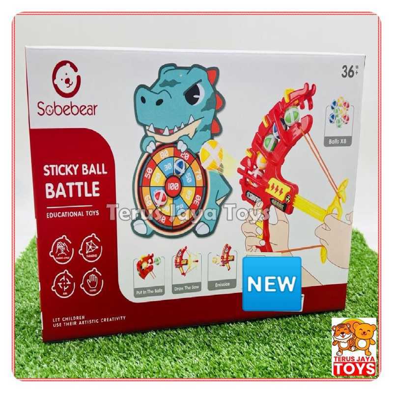 Jual Mainan Anak Permainan Dart Game Dinosaurus Sticky Ball Batlle di ...