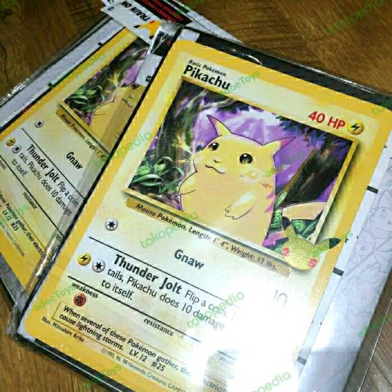 Promo PIKACHU 25TH Anniversary Oversize Jumbo Card Binder Pokemon ...