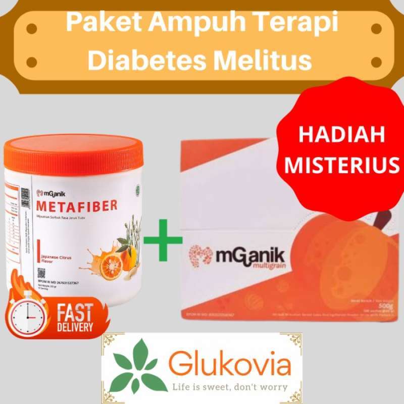 Jual Paket Mganik Multi Grain + Meta Fiber Penurun Gula Darah Diabetes ...