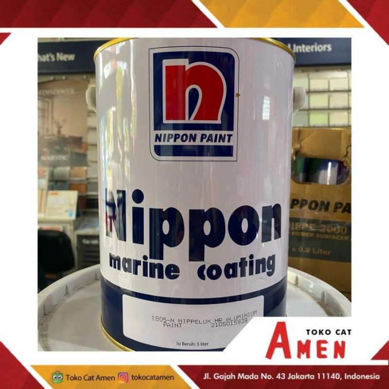 Jual NIPPON MARINE COATING - NIPPELUX ALUMINIUM 5LT di Seller Toko Cat Amen - Krukut, Kota ...