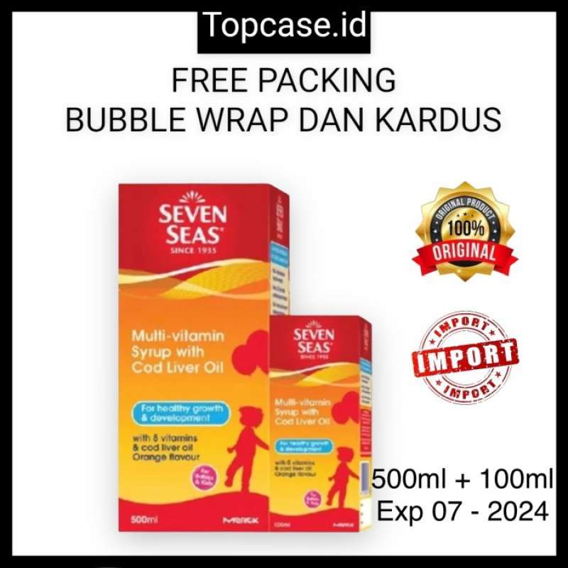 Promo SEVEN SEAS MULTIVITAMIN SYRUP WITH COD LIVER OIL 500+100ML MALAYSIA Diskon 33% di Seller ...