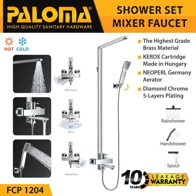 Promo Paloma Fcp 1204 Shower Tiang Set Column Mandi Keran Kran Panas Dingin Diskon 38% Di Seller ...
