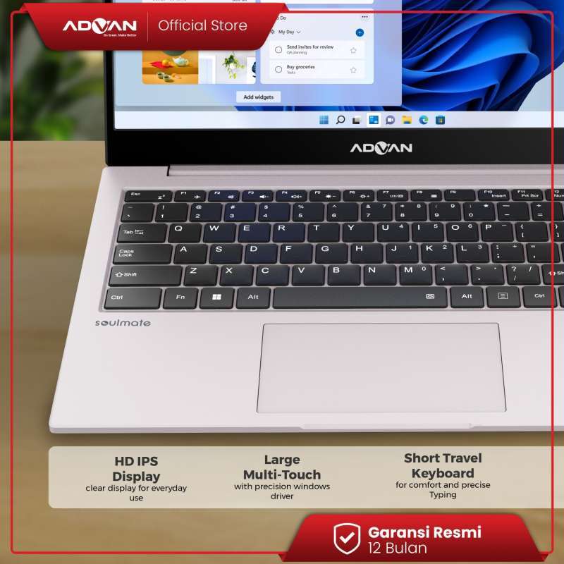 Jual Advan Laptop Notebook Soulmate 14 Inch Ram 4/256gb Dos - Blue Di ...
