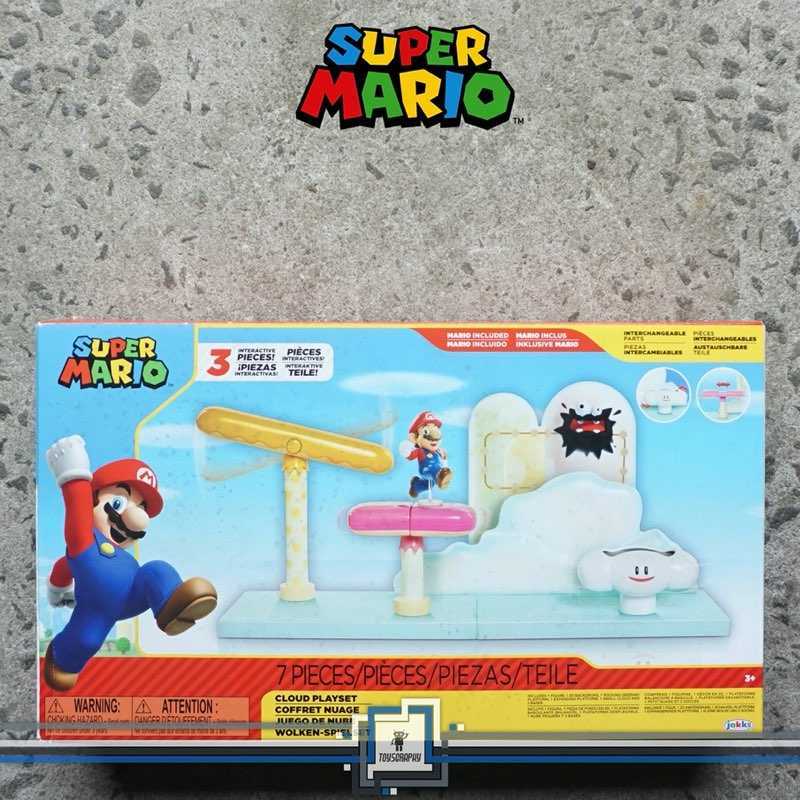 Jual Super Mario Cloud Playset Diorama with Mario Action Figure Jakks ...