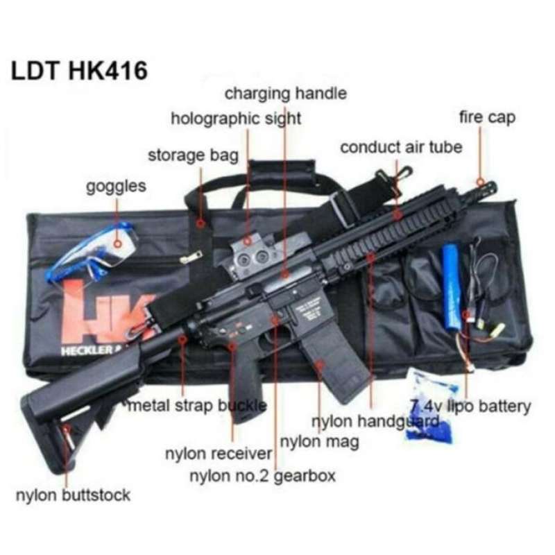Jual Mainan Toy Gun Gel Blaster Ldt Hk416d V3 Wgg Hk416 V3 Di Seller Kaylasbabiesinc ...