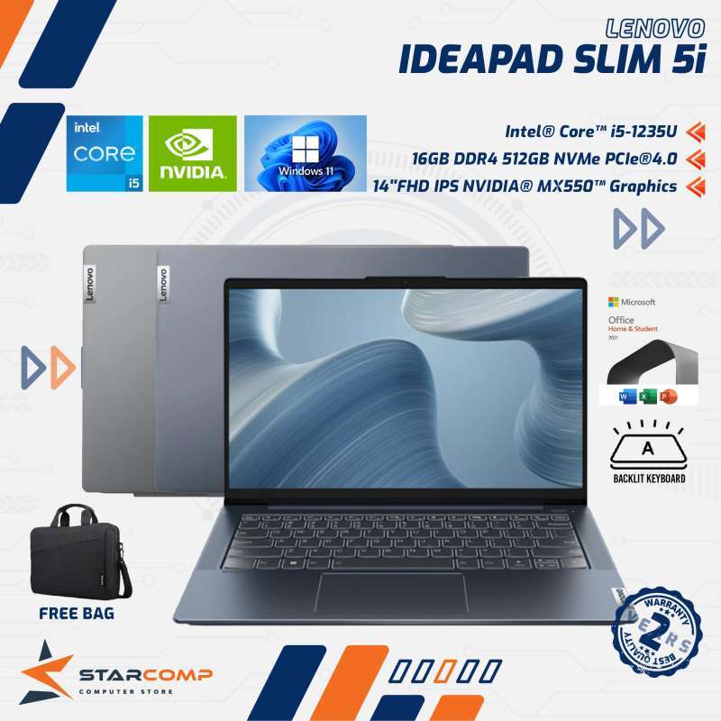 Jual LENOVO IdeaPad Slim 5i - i5 1235U 16GB 512GB MX550 14 FHD IPS W11 ...