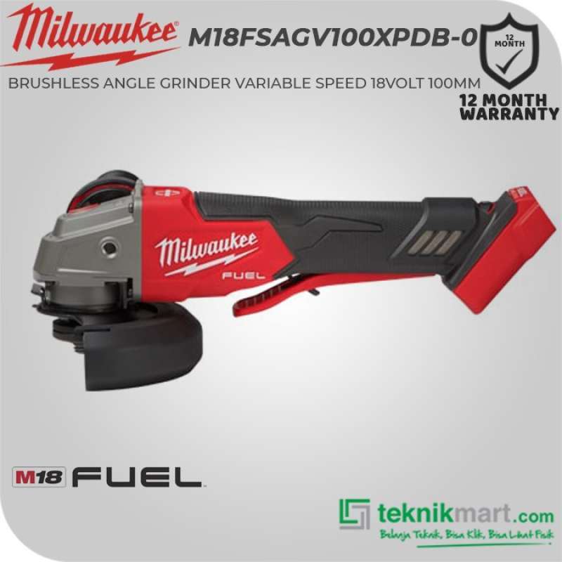 Jual Milwaukee M18FSAGV100XPDB-0 18V 100MM Brushless Angle Grinder di Seller Teknikmart.com ...