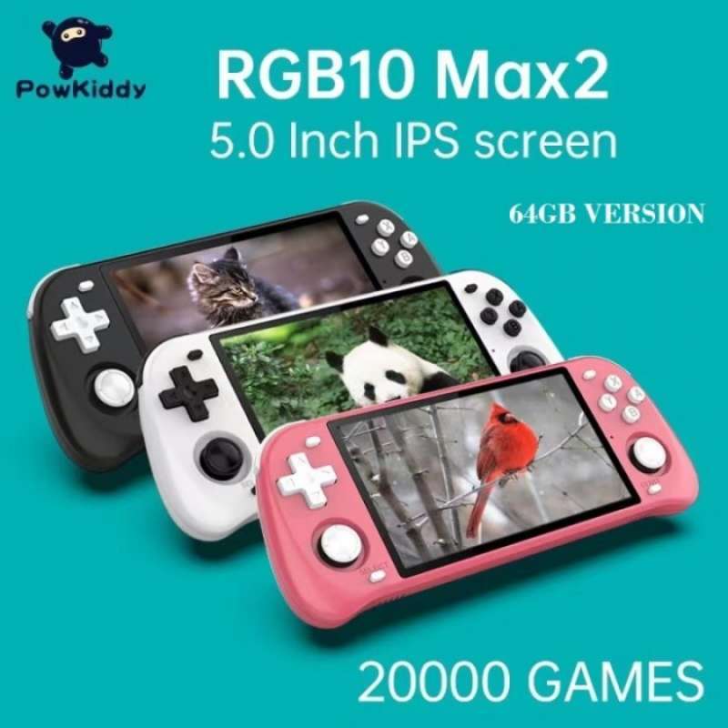 Promo Powkiddy Rgb10 Max2 - 64gb Version - Handheld Retro Games Console ...
