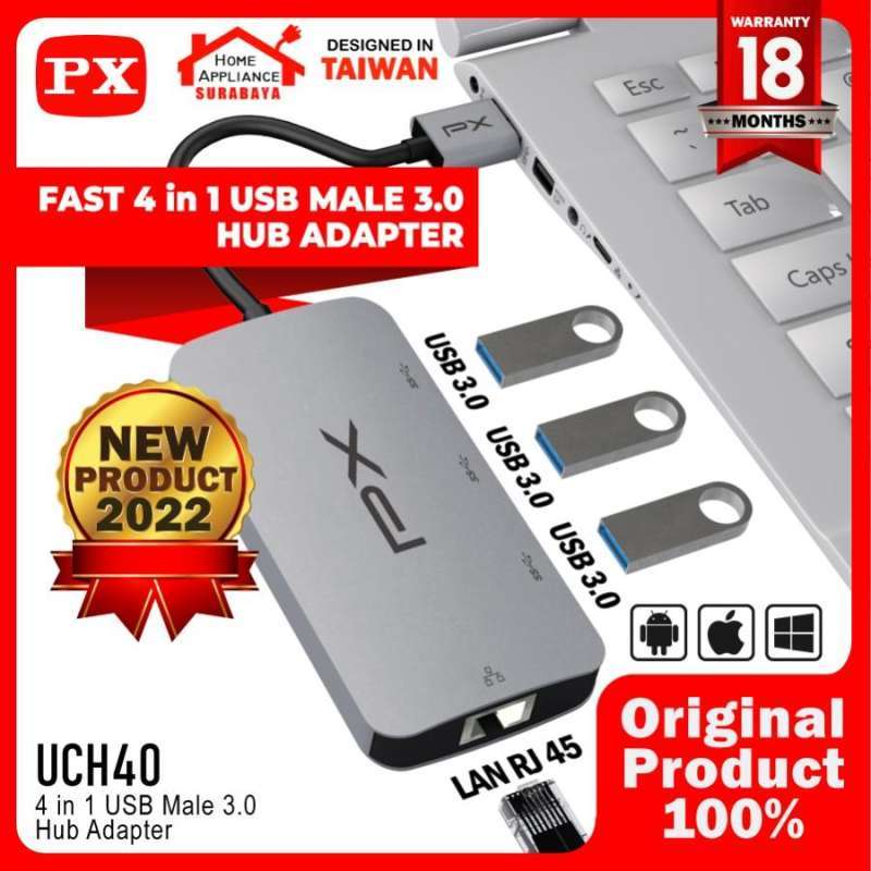Jual Hub Converter Usb 3.0 To Usb 3.0 Lan MacBook Laptop 4 In 1 Px ...