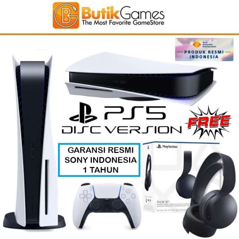 Promo SONY PS5 Playstation 5 Disc Version Bundle Headset Pulse 3D - Multicolor Diskon 23% di ...