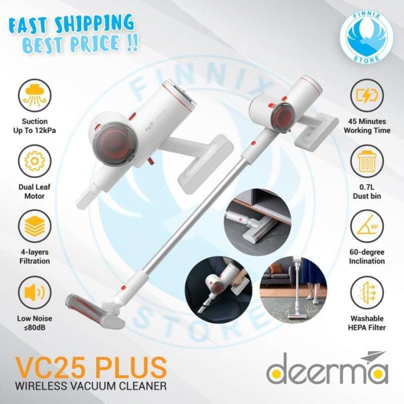 Jual Deerma Vc25 Plus Cordless Wireless Vacuum Cleaner 2in1 - Penyedot Debu Di Seller Excelencia ...