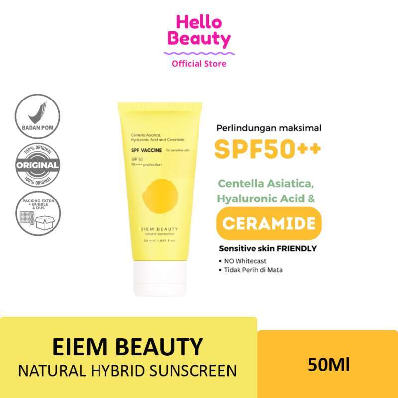 Promo Eiem Beauty Natural Hybrid Sunscreen 50ml Diskon 47% Di Seller ...