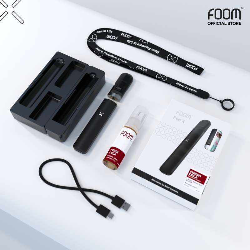 Jual Foom Pod X Bundling Liquid (absolute Black Fresh Cola 15ml) Di ...