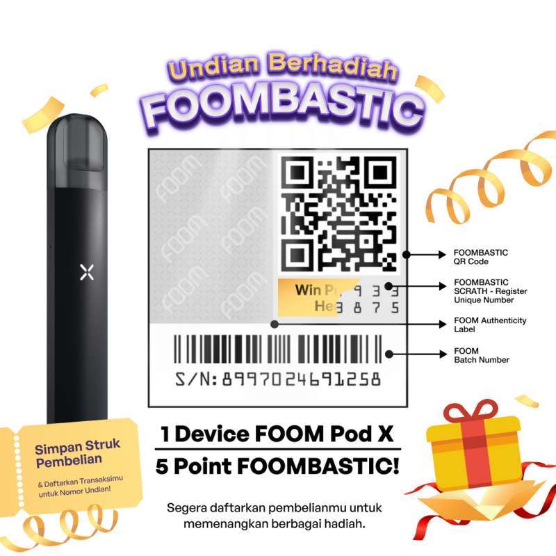 Jual Foom Pod X Bundling Liquid (absolute Black Fresh Cola 15ml) Di ...