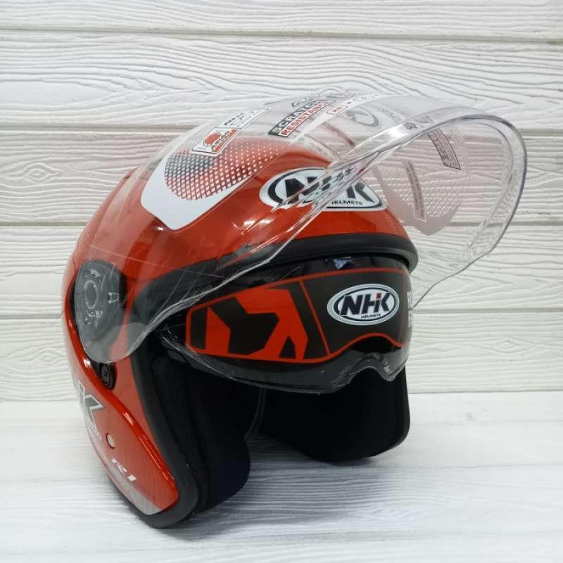 Promo HELM NHK R1 MAX SOLID RED GLOSSY ORIGINAL NHK R 1 MAX DOUBLE ...