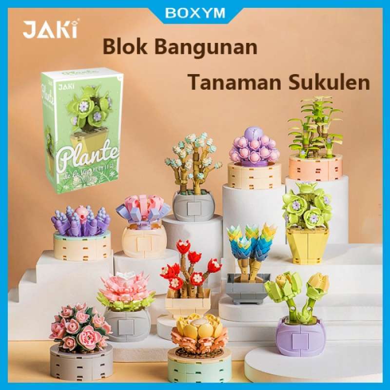 Promo JAKI Pot Sukulen Bunga DIY Lego Partikel Kecil Blok Bangunan ...