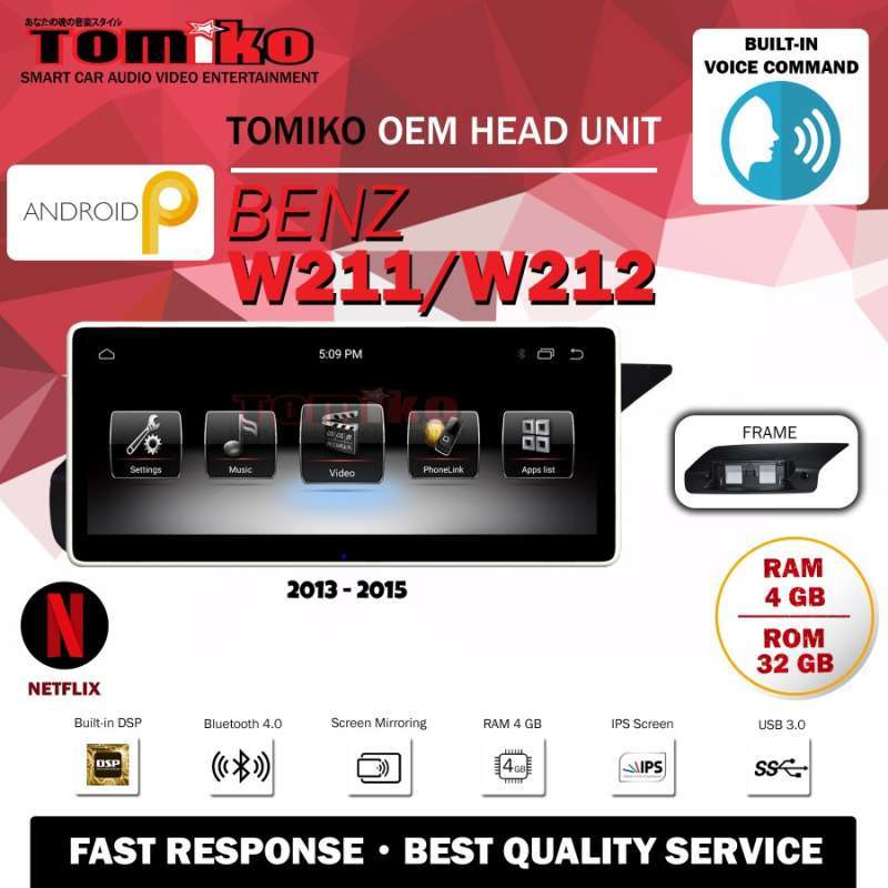 Jual Head unit Android Tomiko OEM for Mercedez Benz W211/W212 2013-2015 ...