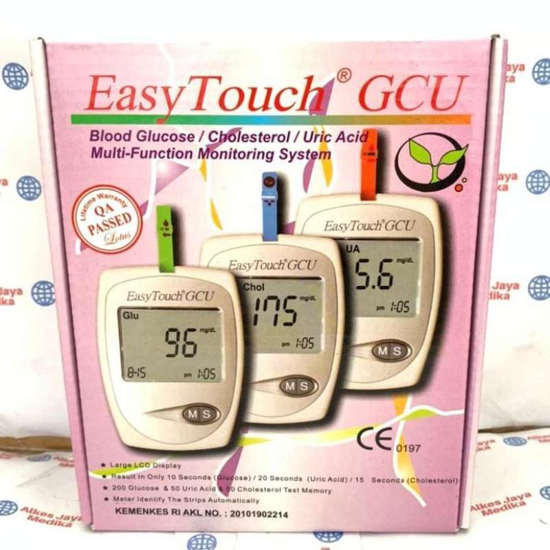 Jual Alat Easy Touch GCU ( Glucose, Cholesterol,URic Acid) di Seller ...