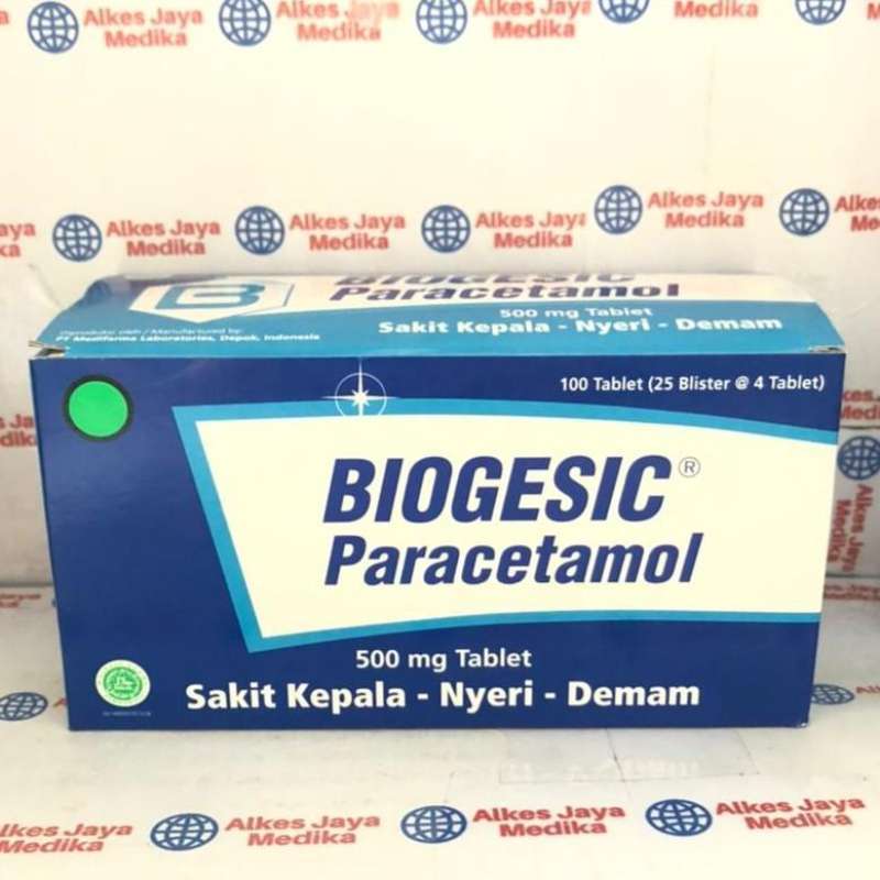 Jual Biogesic 500mg Box Isi 25 Strip @4Tablet - Obat Nyeri / Demam di ...