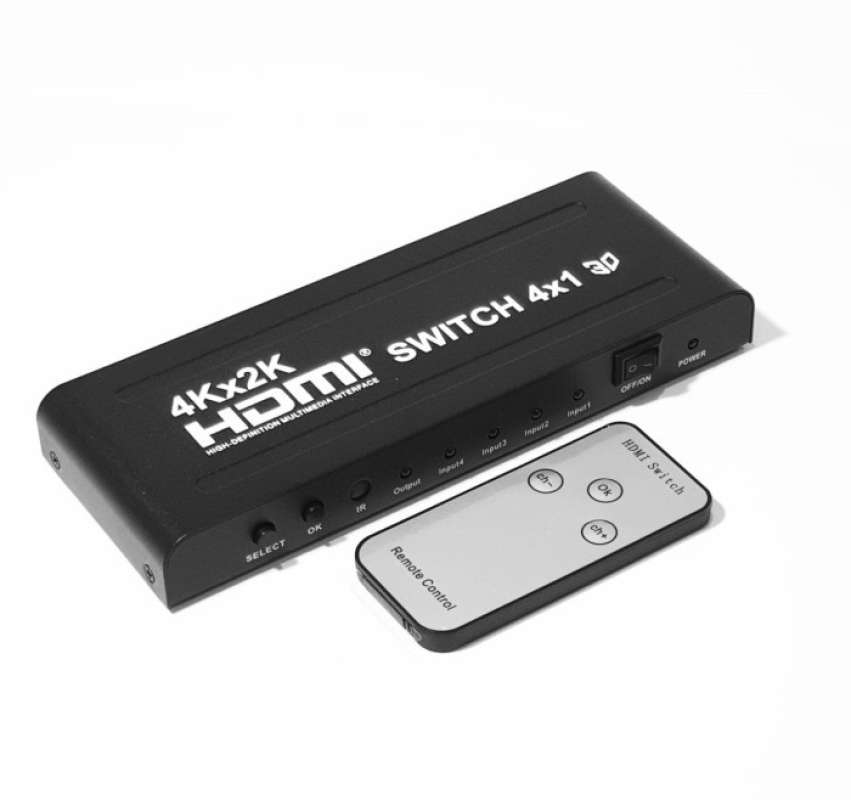 Promo HDMI Switch 1-4 Support Full HD 4K 3D PIP + Remote + Adaptor ...