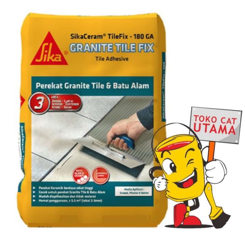 Jual Sika Ceram Tile Fix 180 Ga Semen Perekat Granite 25 Kg Di Seller ...