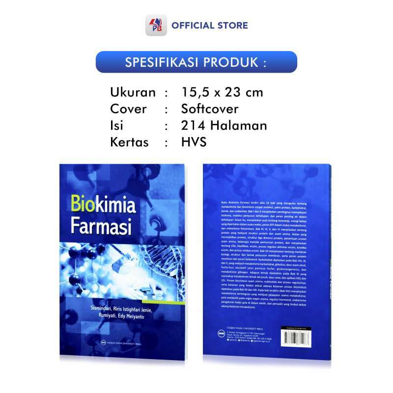 Jual Buku Biokimia Farmasi / Ugm Press / Buku Kesehatan Dan Kedokteran Di Seller Pustaka Baru ...