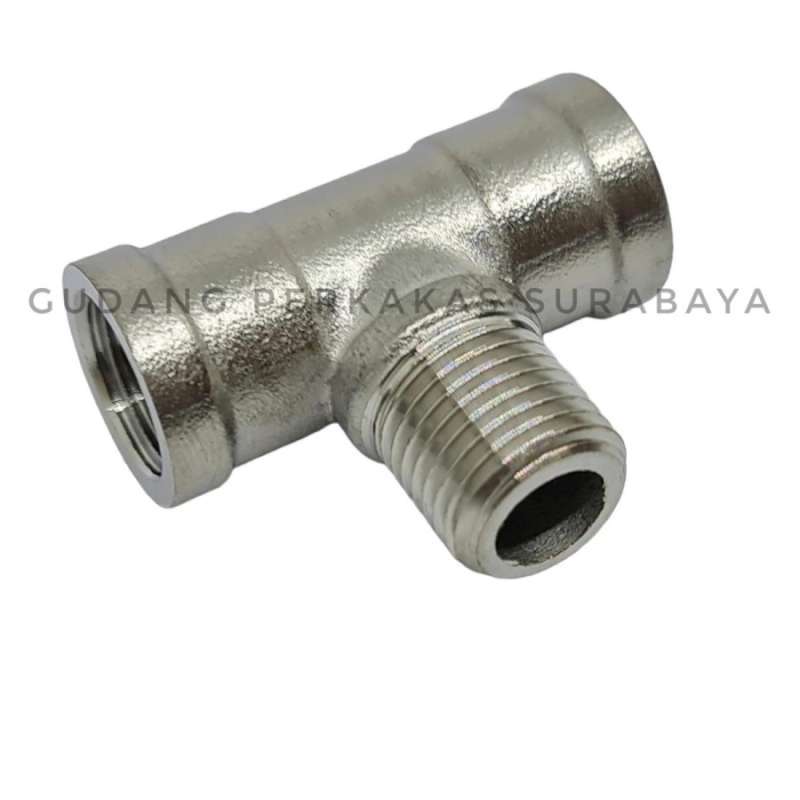 Jual T Connector Fxmxf Sus304 Sambungan Pipa Stainless Ss304 Tee Konektor - Size 3/8 Di Seller ...